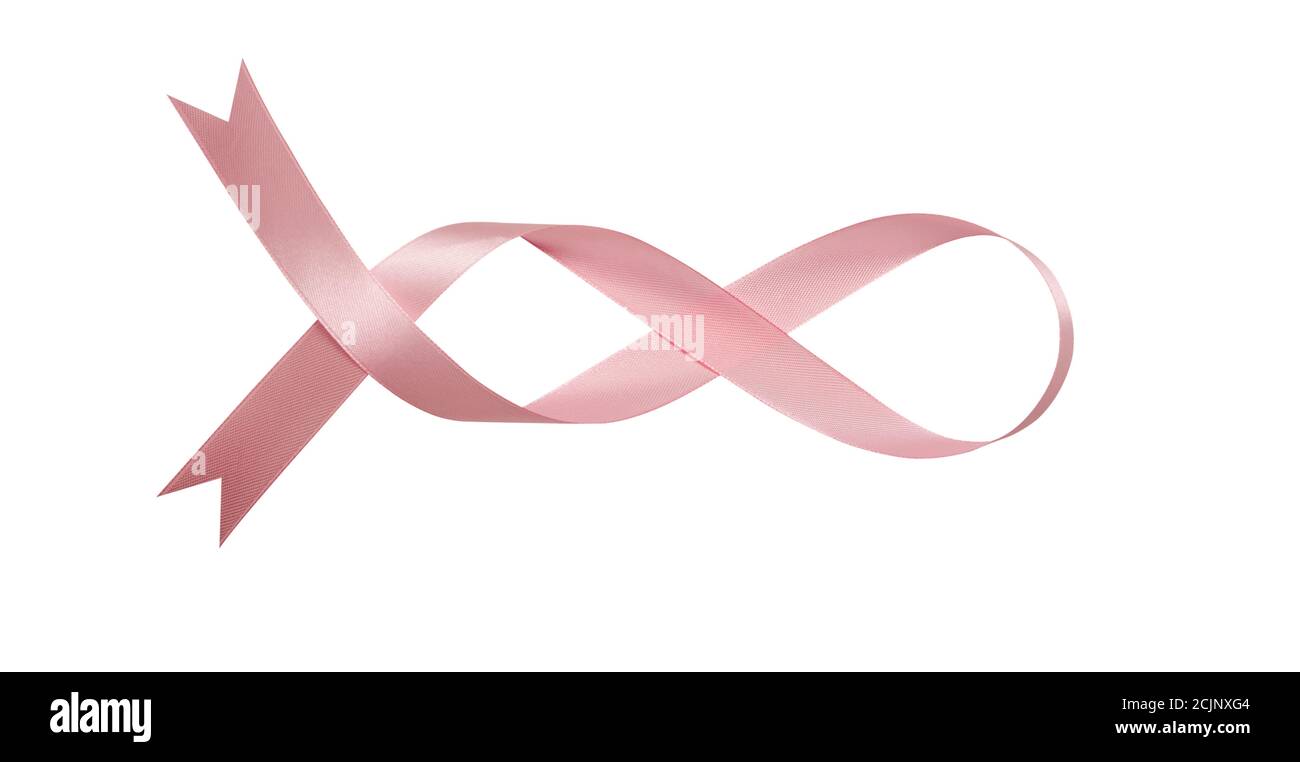 A pink ribbons isolated on a white background with clipping path Stock ...