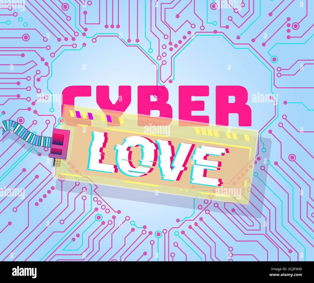 Cyber valentine Stock Vector Images - Alamy