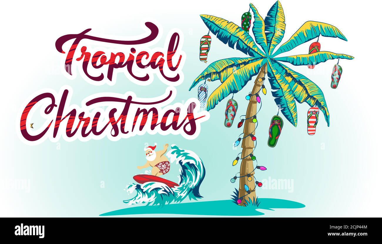 Hawaiian Christmas Tree Clipart