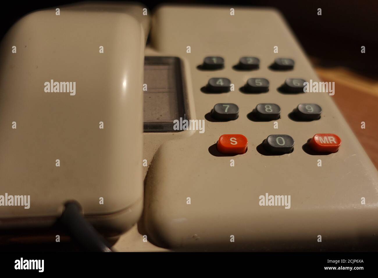 Push button type phone from the 80s and 90s in the UK Stock Photo - Alamy