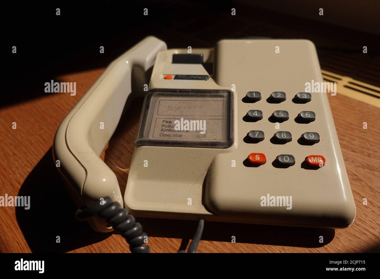 Push button type phone from the 80s and 90s in the UK Stock Photo - Alamy