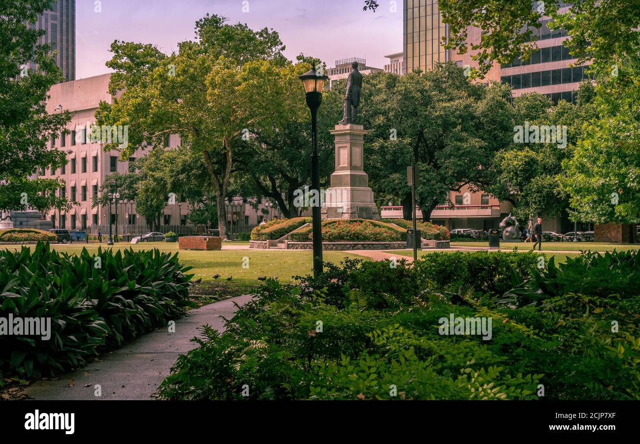 The lovely and peaceful Lafayette Square in New Orleans, Louisiana ...