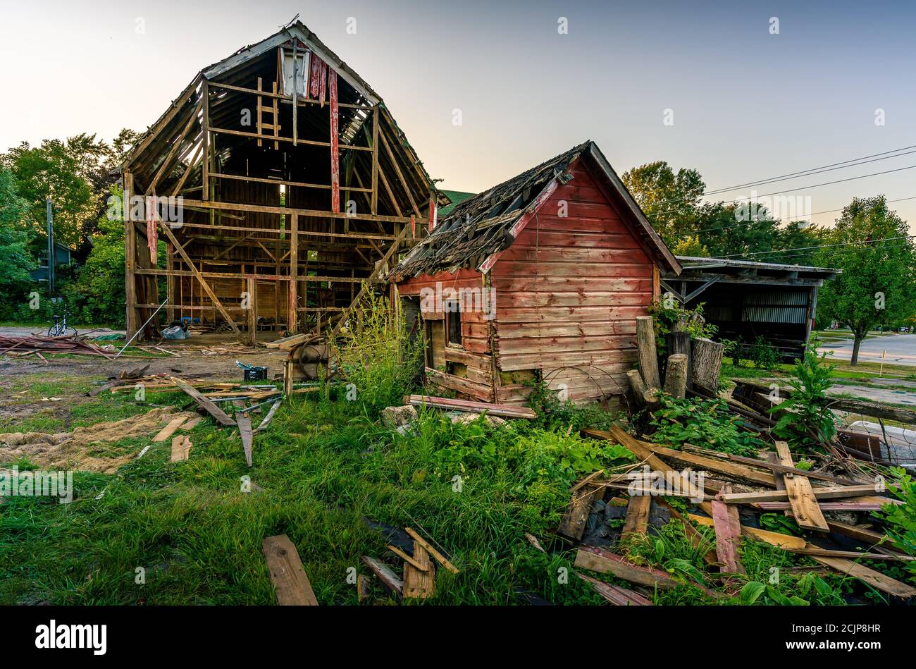 A local farm barn is slowly decaying.... one of many in the Midwest ...
