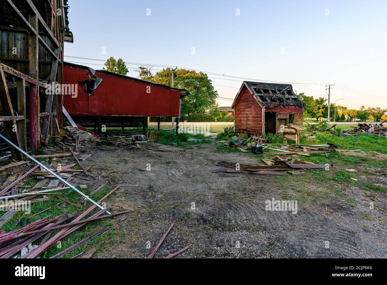 A local farm barn is slowly decaying.... one of many in the Midwest ...