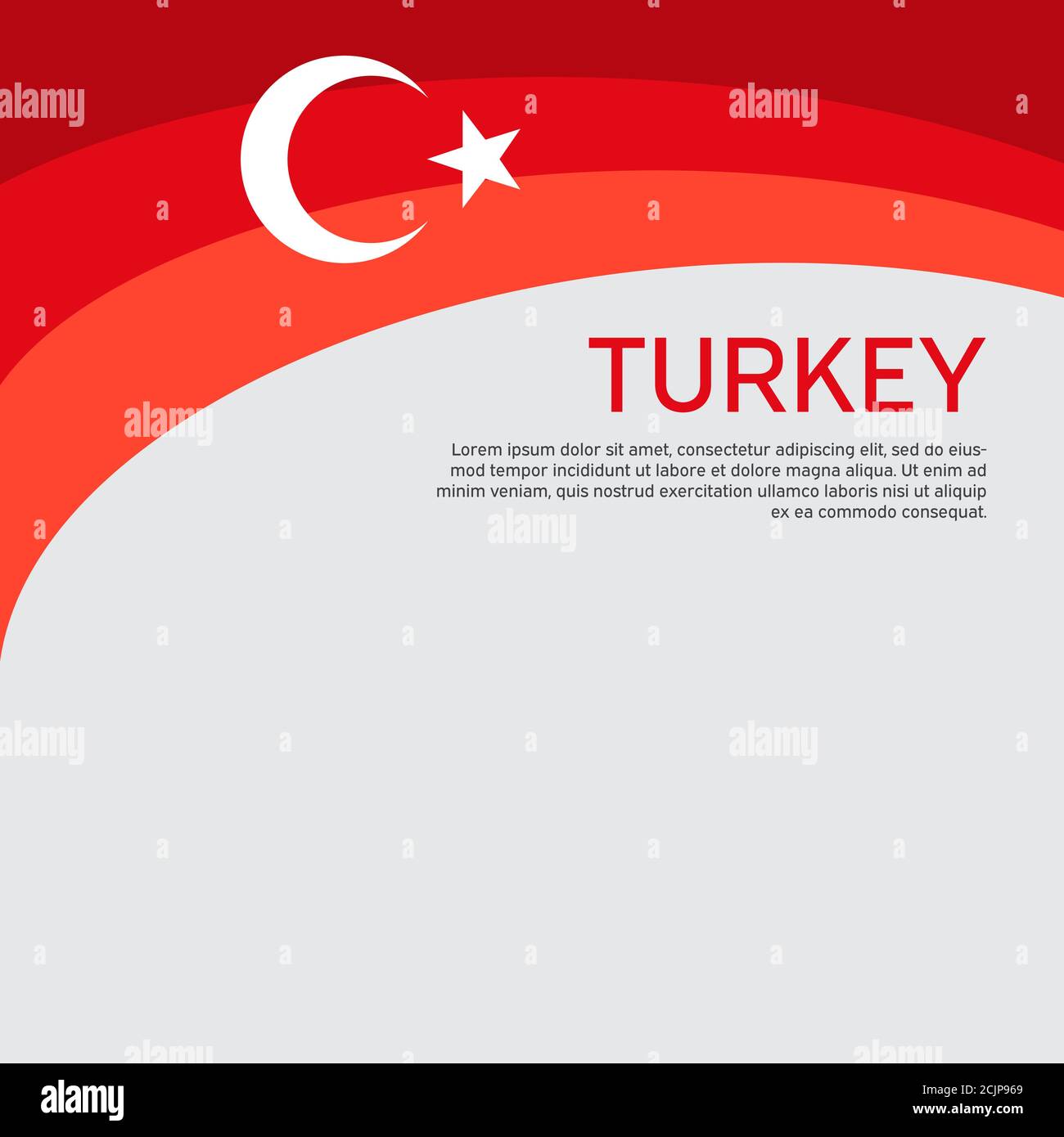 Abstract waving turkey flag. Creative background for the design of ...