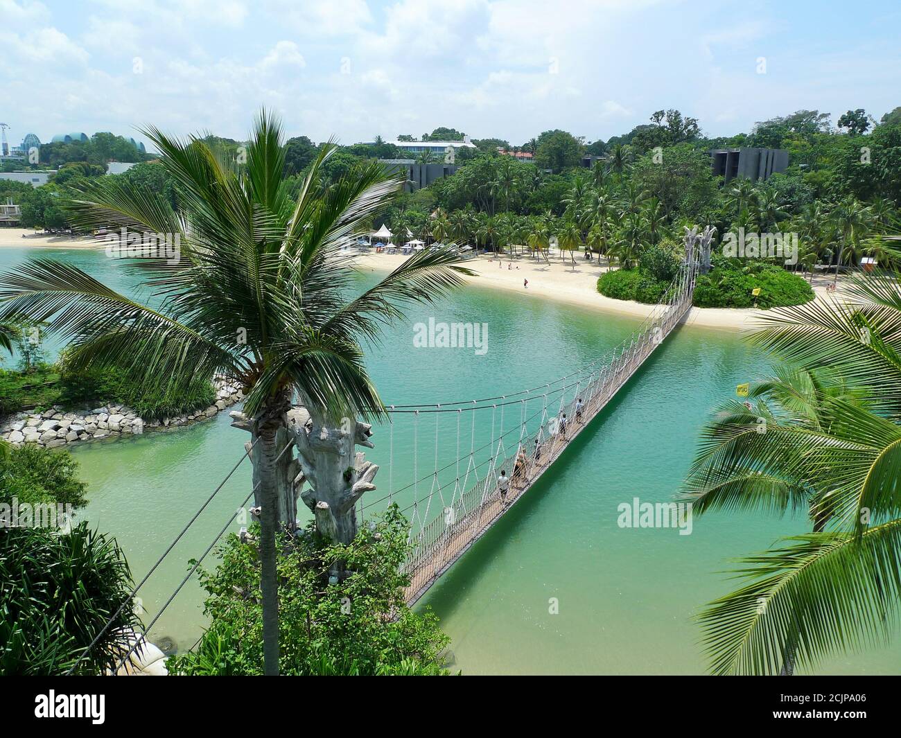 A VIEW FROM ABOVE OF SENTOSA ISLAND BEACH Stock Photo - Alamy
