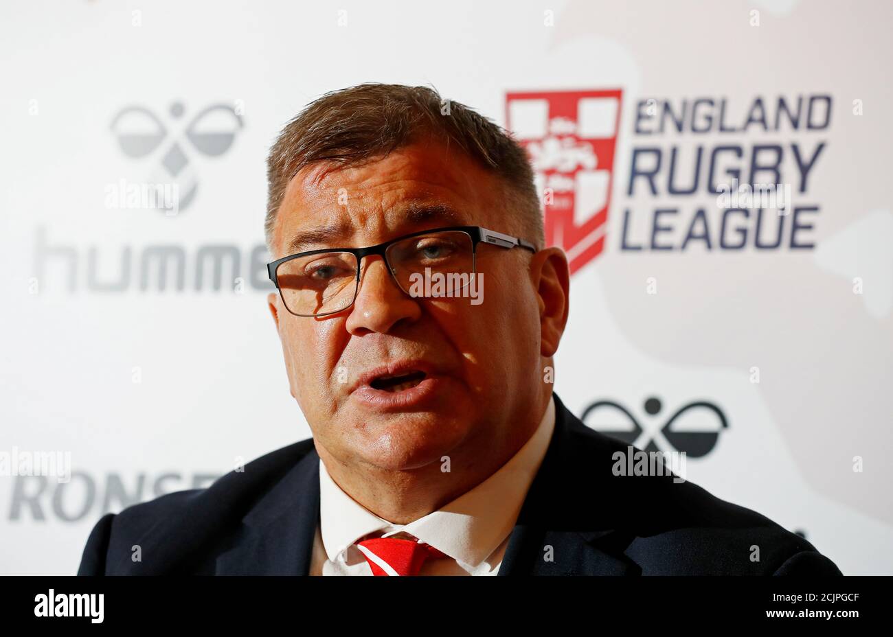 Press conference university bolton stadium hi-res stock photography and ...