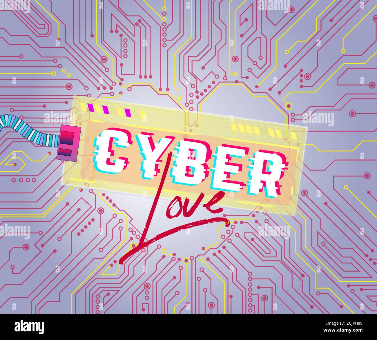 Valentine's day cyber technology, Abstract heart technology. It's a ...