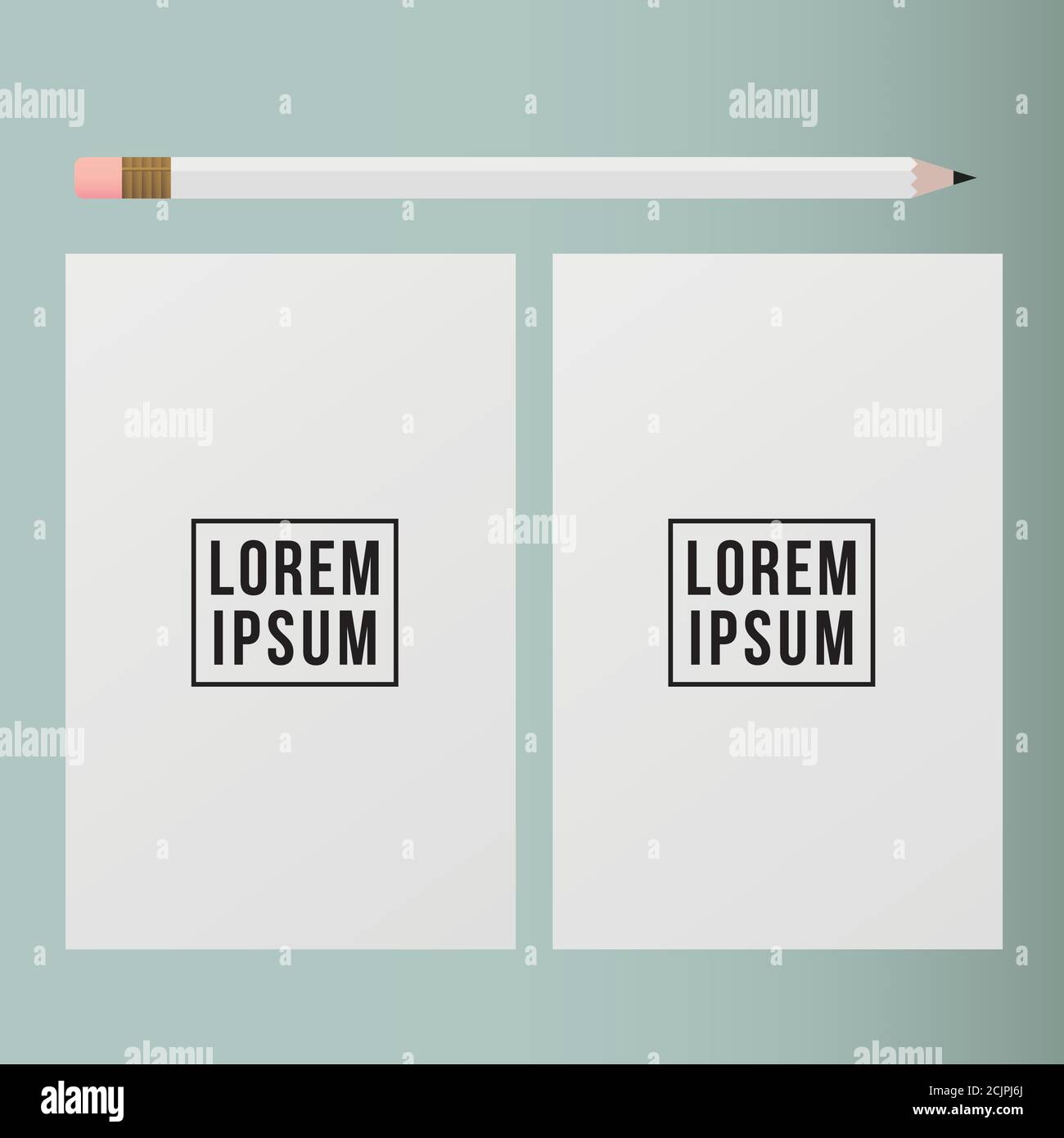 Mockup papers and pen design of corporate identity template and ...