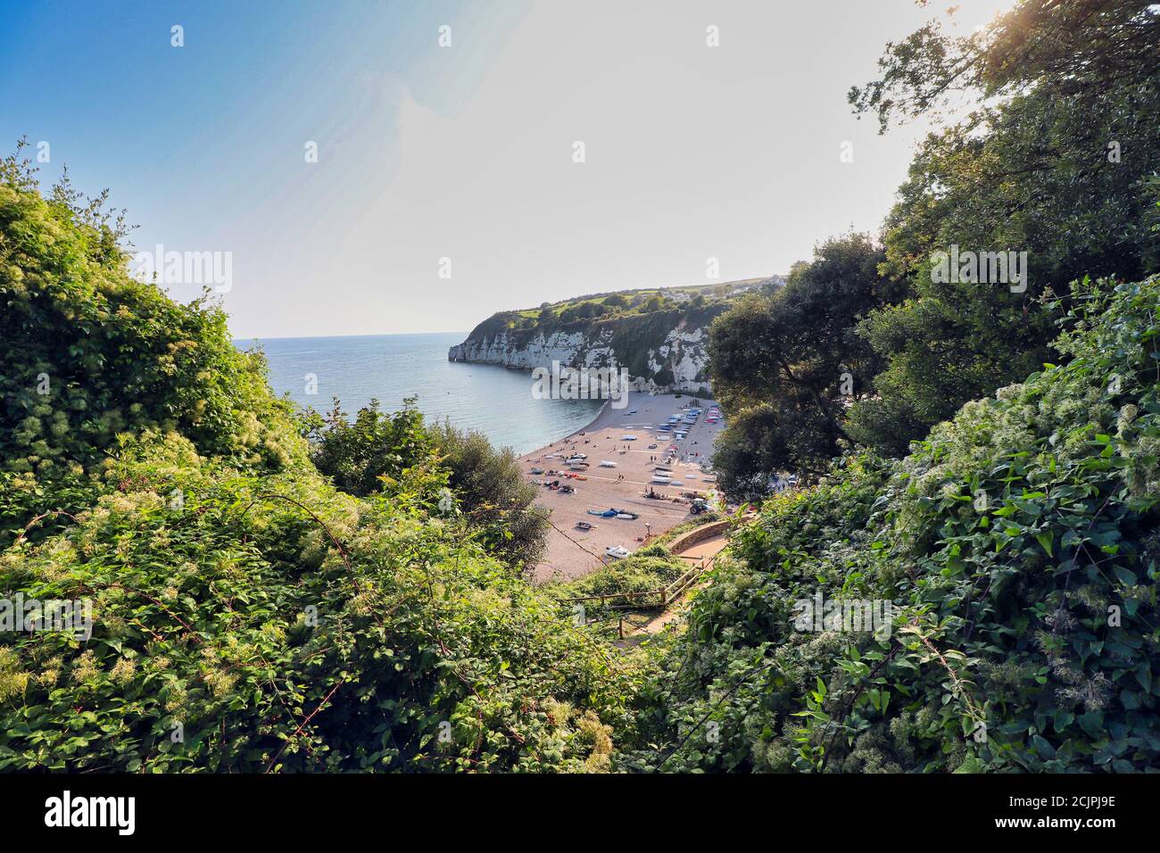 English pebble beach and cafe hi-res stock photography and images - Alamy