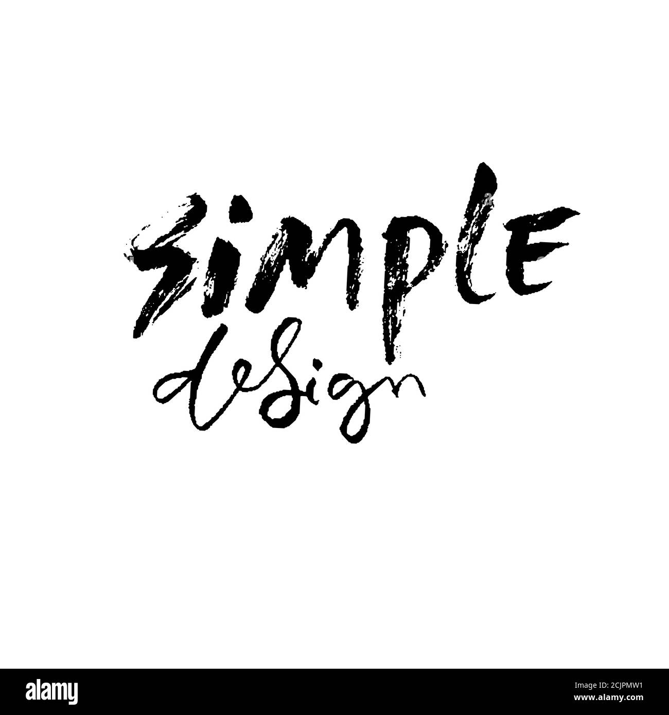 Simple design. Hand drawn modern brush lettering. Typography banner ...