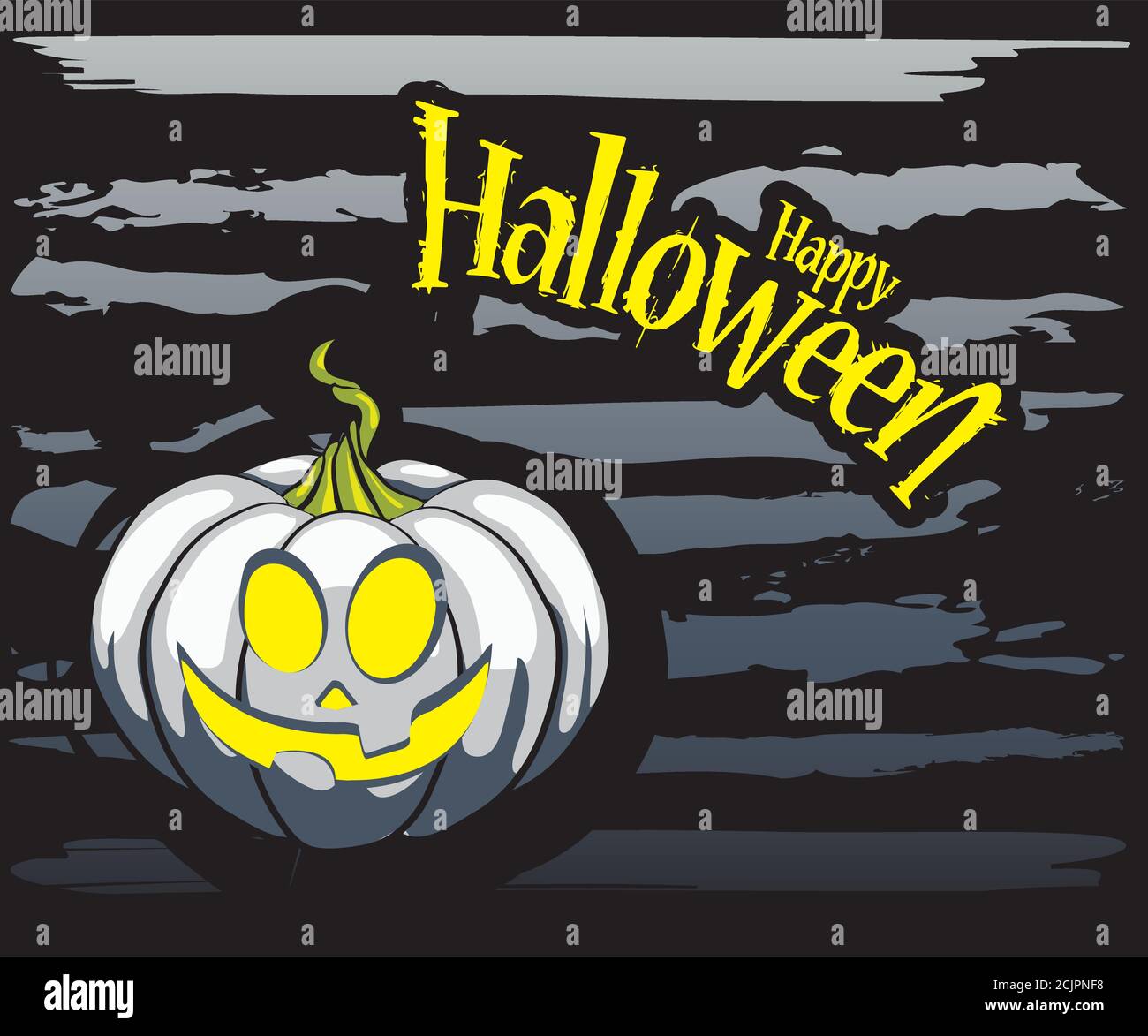 Halloween pumpkin with funny scary faces different shapes and colors ...