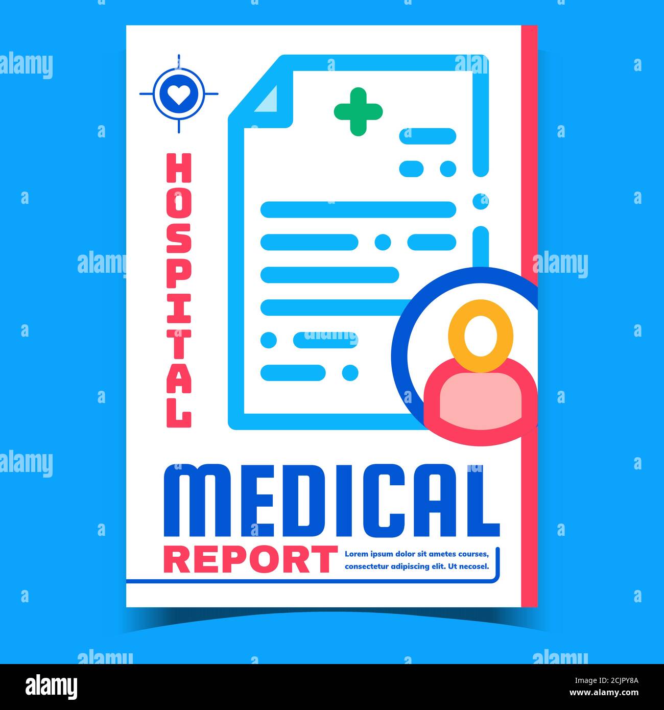 Hospital Medical Report Advertising Banner Vector Stock Vector Image ...