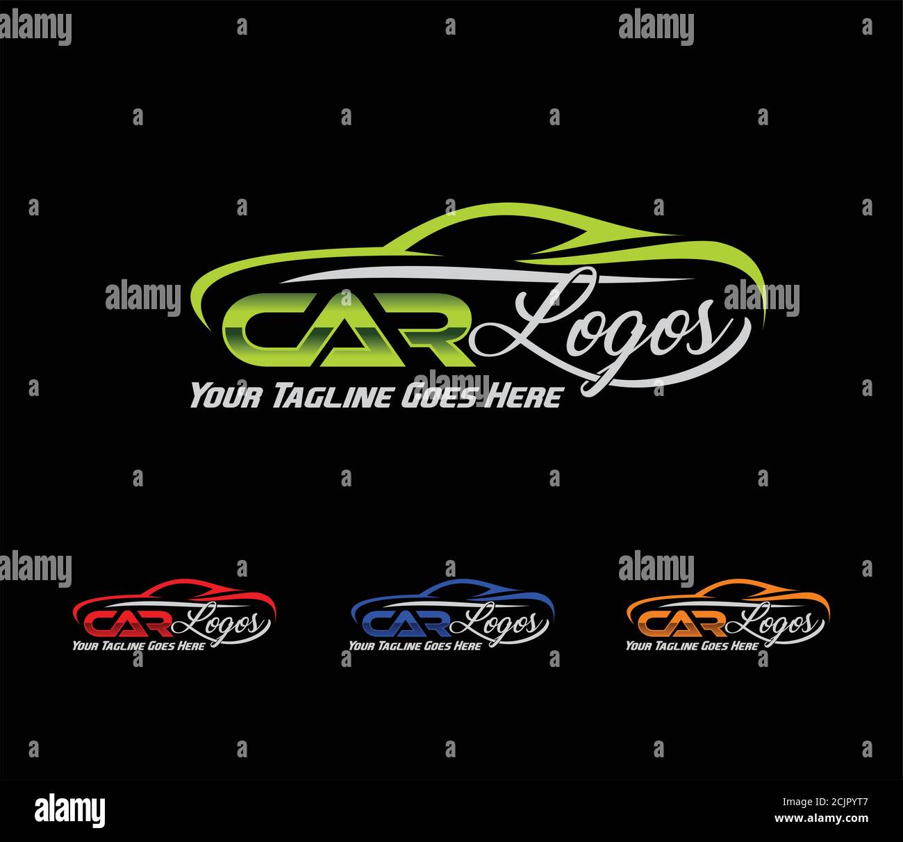 A vector illustration logo for car in various color option Stock Vector ...