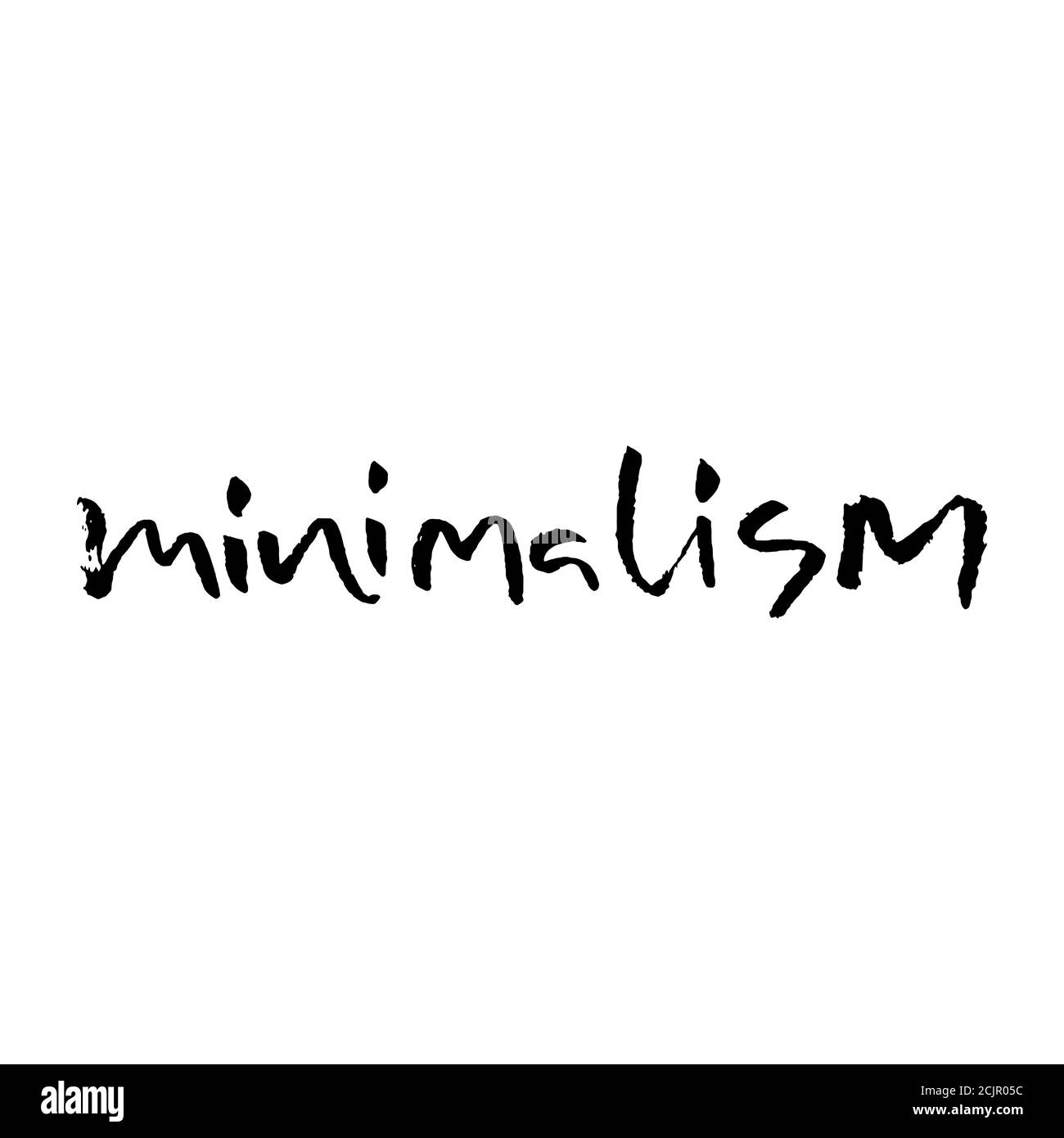 Minimalism. Hand drawn modern brush lettering. Typography banner. Ink ...