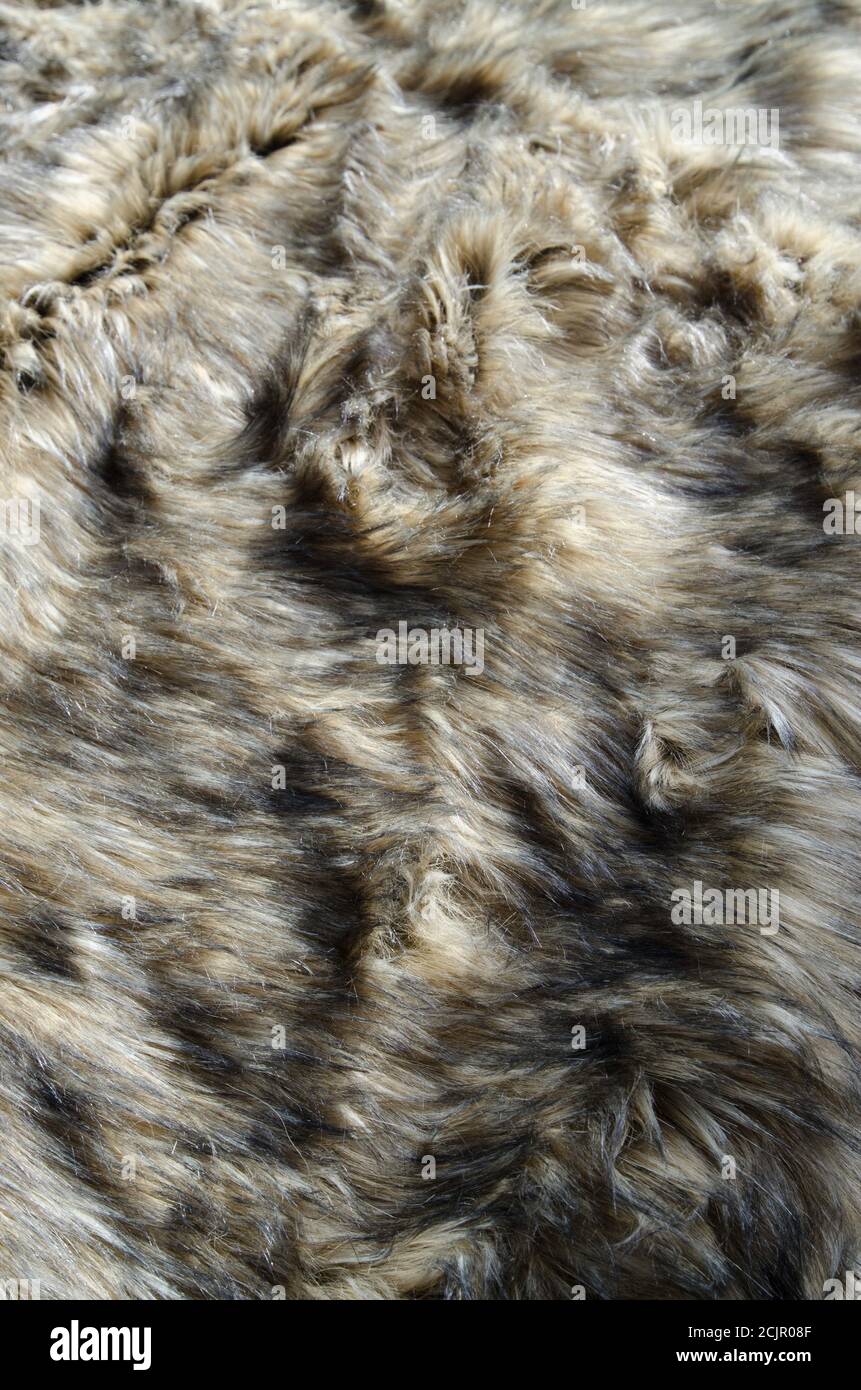 Wolf fake fur texture, abstract background Stock Photo - Alamy