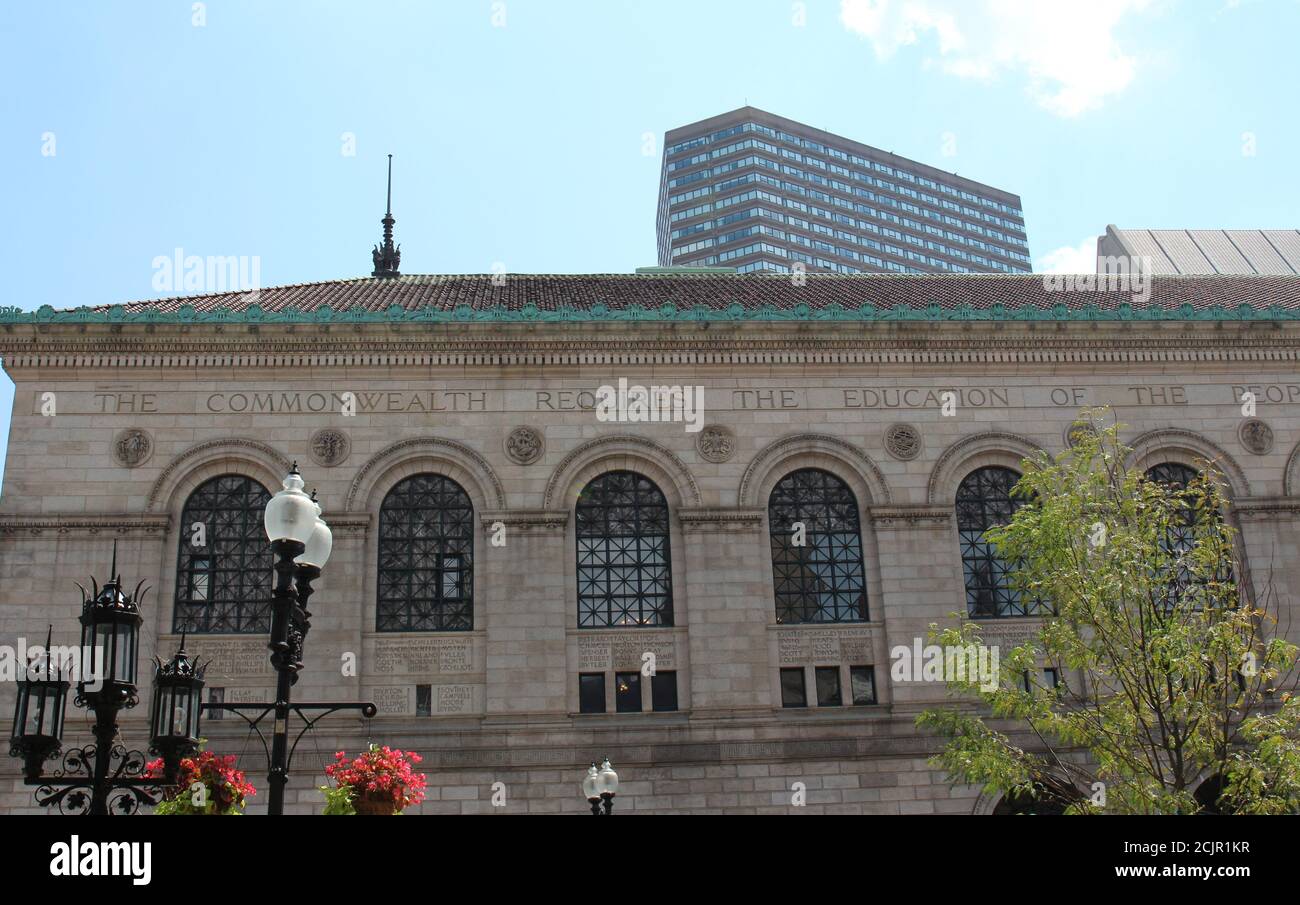 The Central Boston Public Library in Boston, Massachusetts, USA Stock ...
