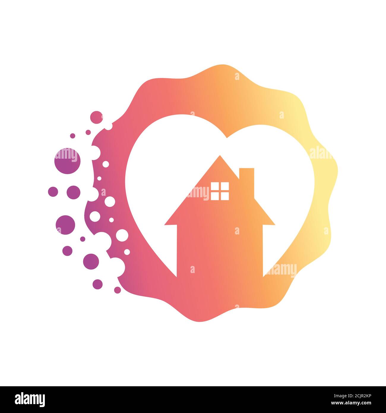 A vector illustration of stay home and love home sign Stock Vector ...