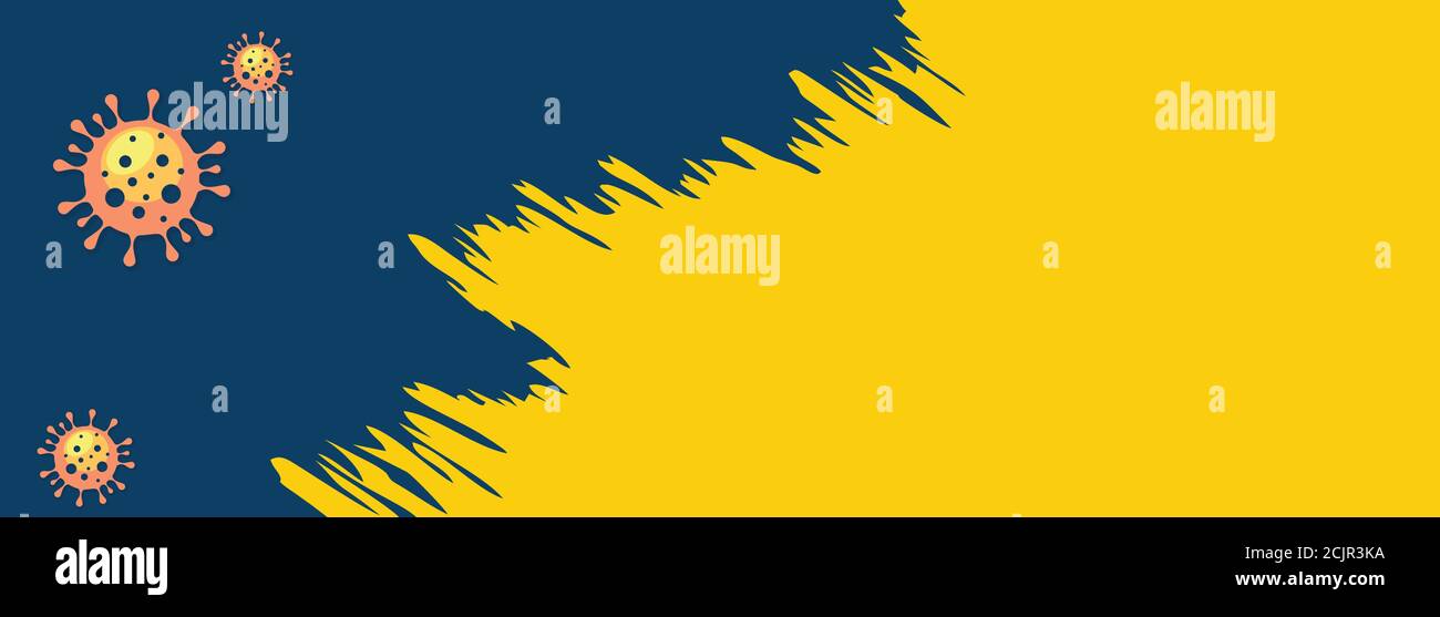 A vector Illustration of background Banner template for corona virus ...