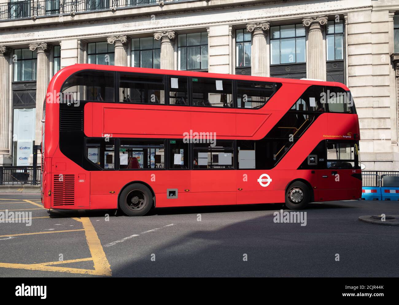 Iconic Red Double Decker bus in Central London Stock Photo - Alamy