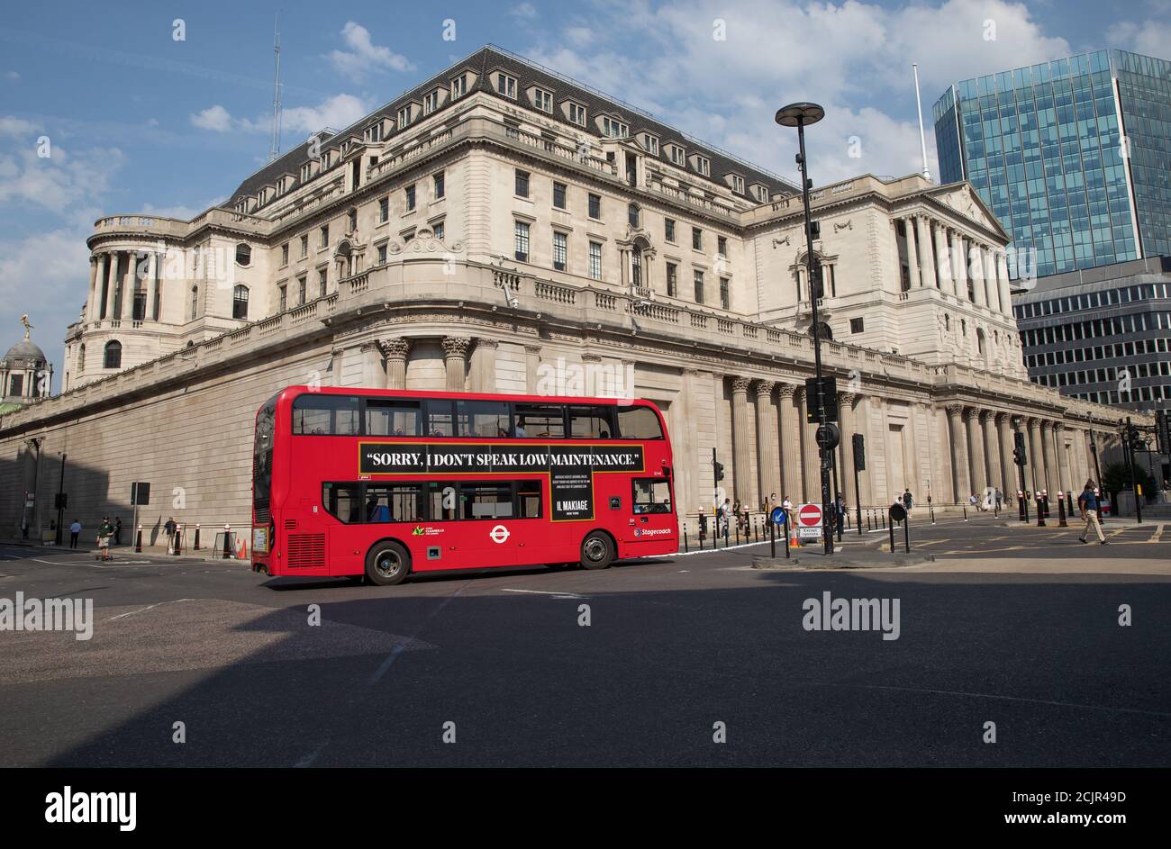 Iconic Red Double Decker bus in Central London Stock Photo - Alamy