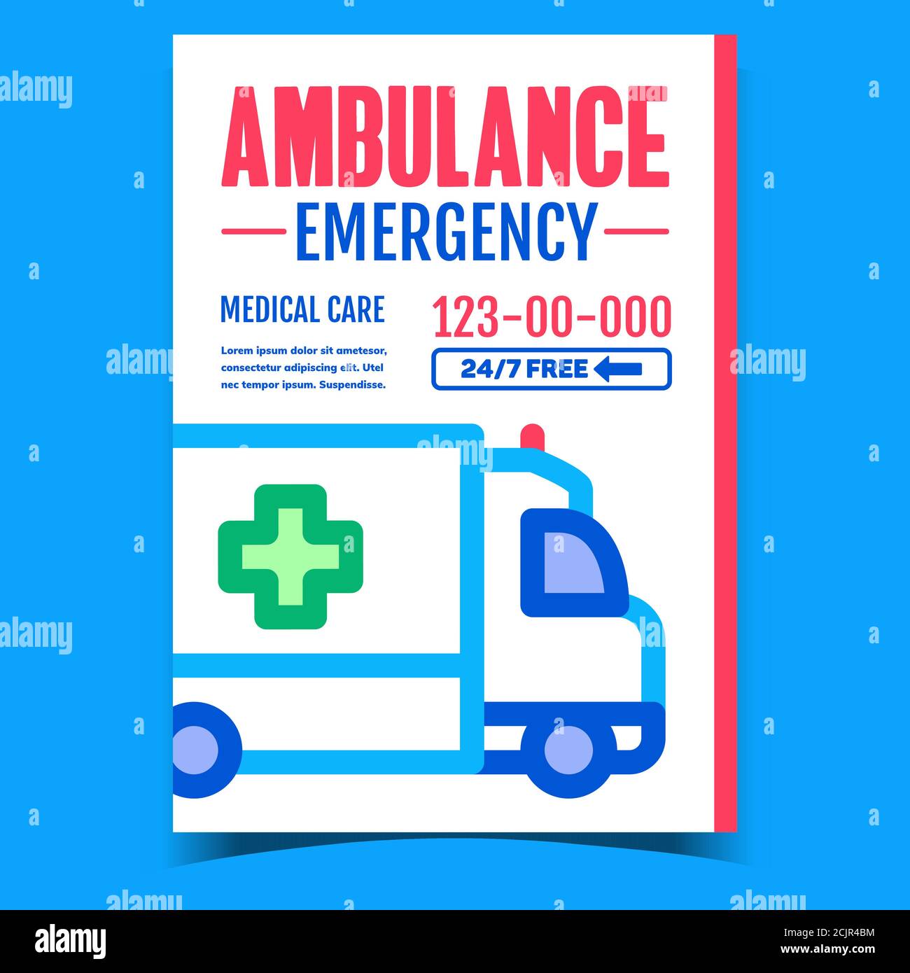 Ambulance Emergency Advertising Banner Vector Stock Vector Image & Art ...