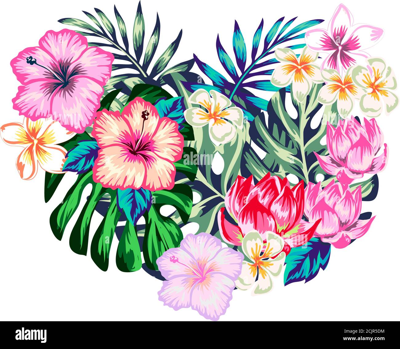 Heart hawaiian valentine Cut Out Stock Images & Pictures - Alamy
