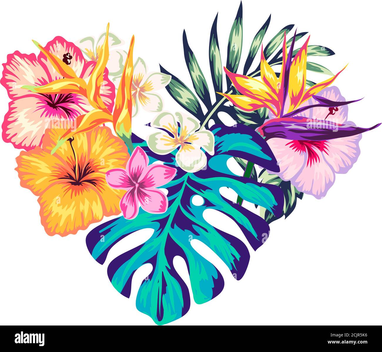 Heart hawaiian valentine Cut Out Stock Images & Pictures - Alamy