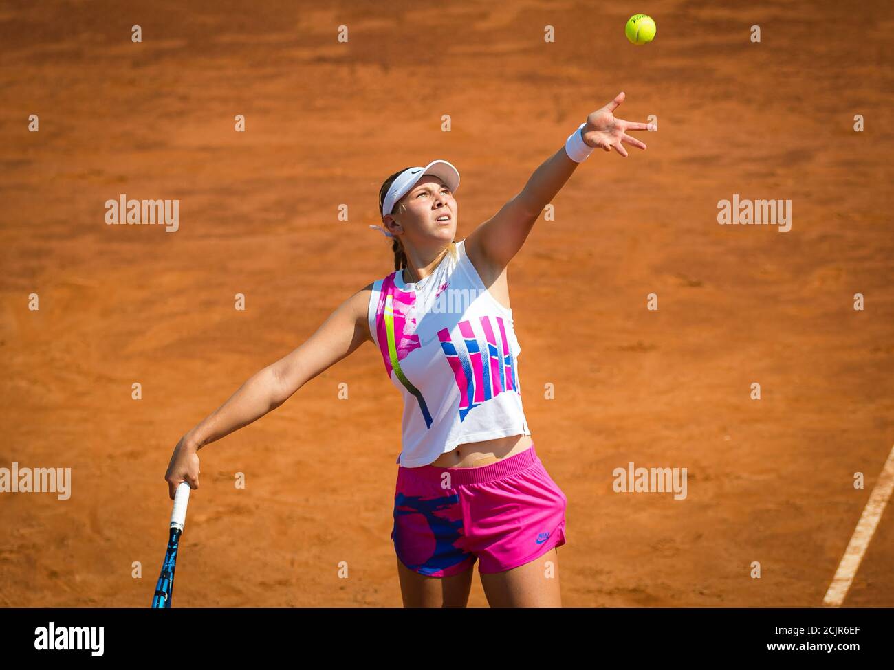 Amanda Anisimova of the United States during the first round of the ...