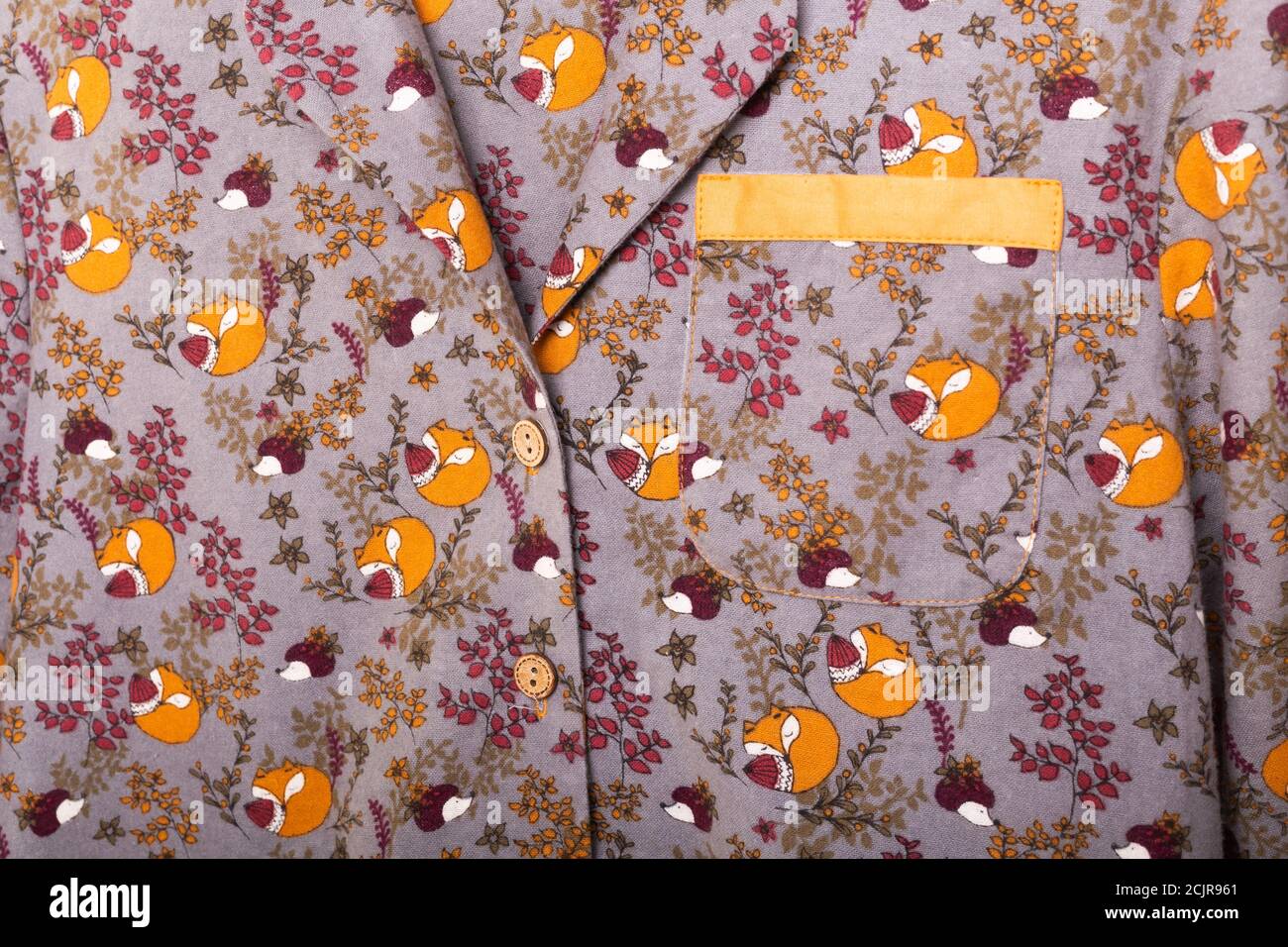 Close-up detail and fabric texture of a pajama. Homewear, sleepwear ...