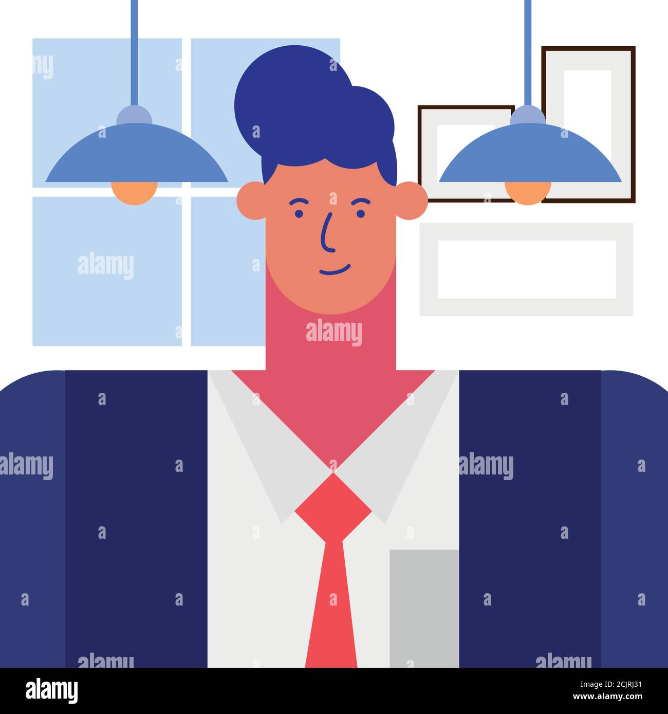 Businessman cartoon at office design, business and management, design ...