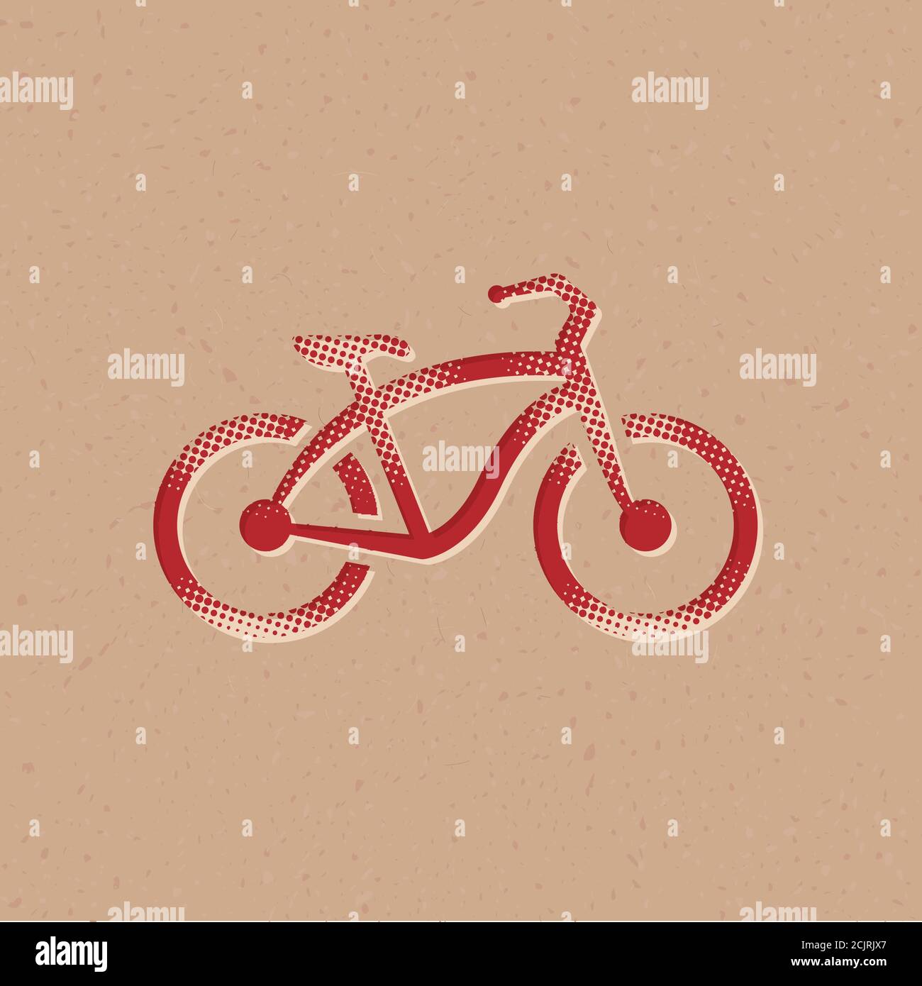 Low rider bicycle icon in halftone style. Grunge background vector ...