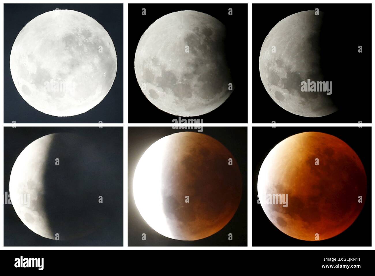 Supermoon lunar eclipse Cut Out Stock Images & Pictures - Alamy