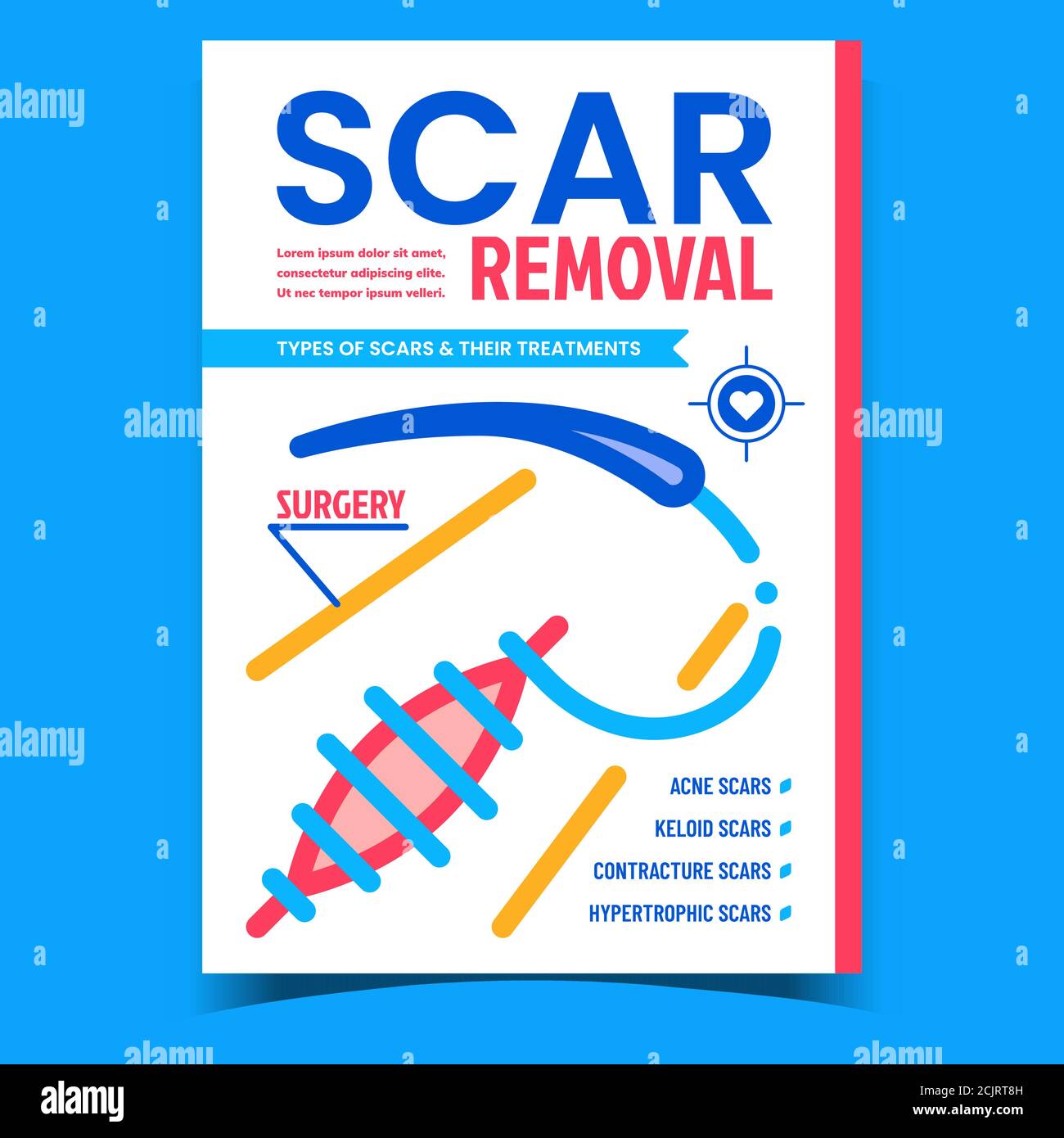 Scar Removal Creative Advertising Banner Vector Stock Vector Image ...