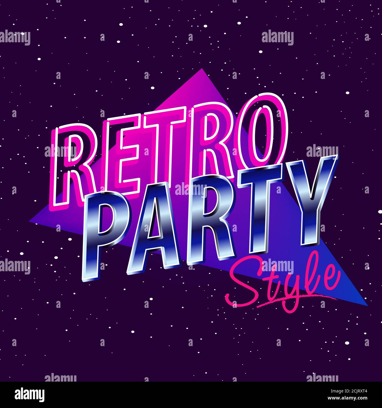 stock vector eighties retro neon style ultra violet vintage style disco ...