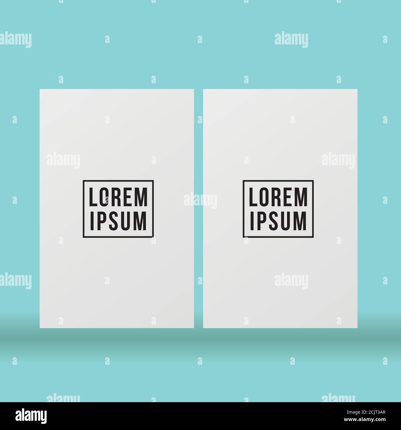 Mockup two papers design of corporate identity template and branding ...