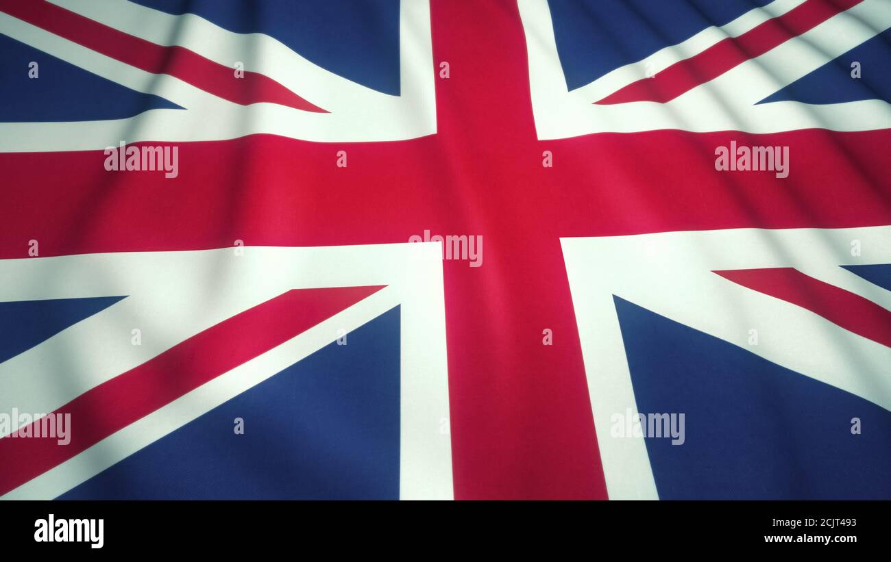 Waving Great Britain flag background close-up Stock Photo - Alamy