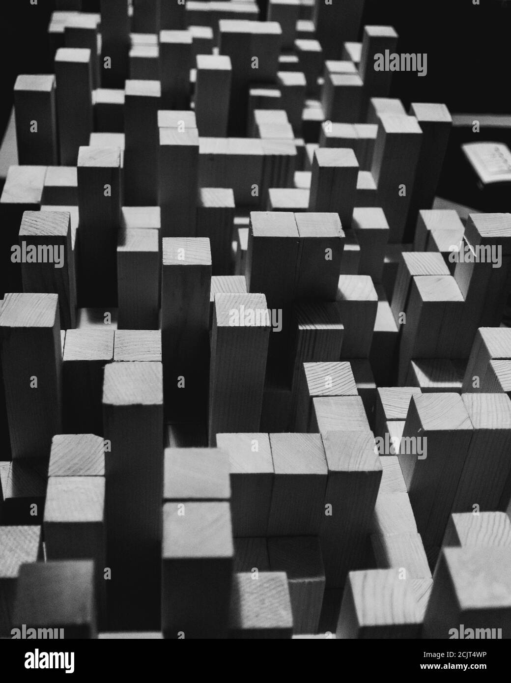 Wooden block game in Black and White Stock Photos & Images - Alamy