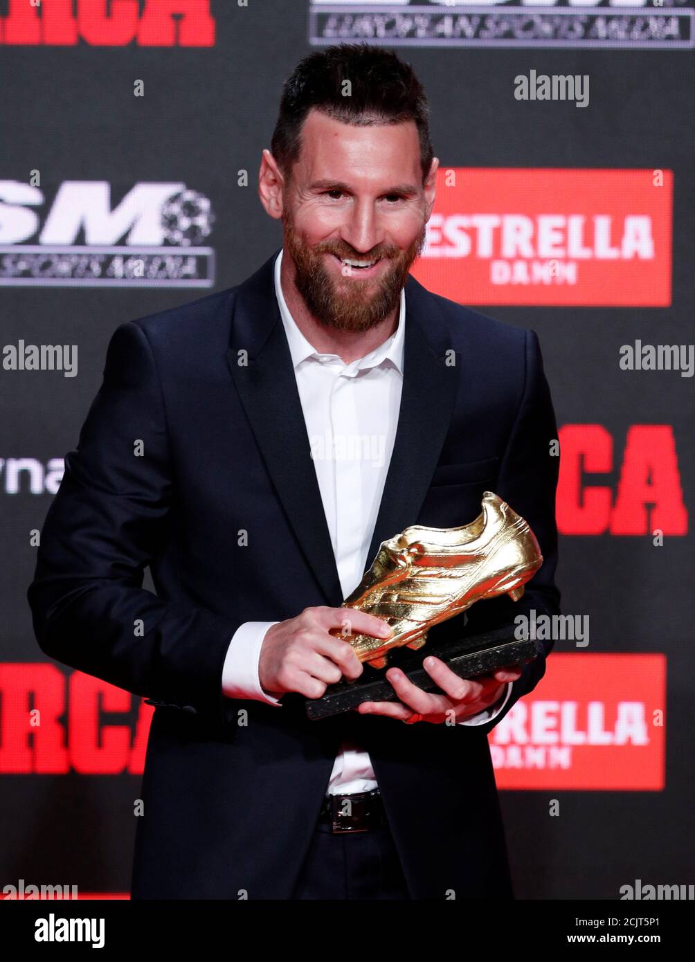 Fc barcelonas lionel messi poses hi-res stock photography and images ...