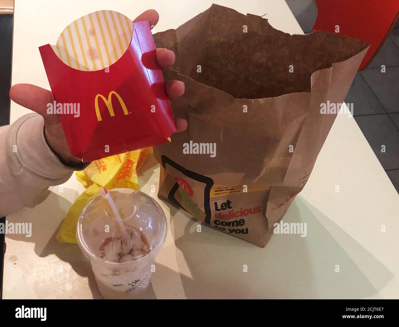 Empty box of mcdonald's fries hi-res stock photography and images - Alamy