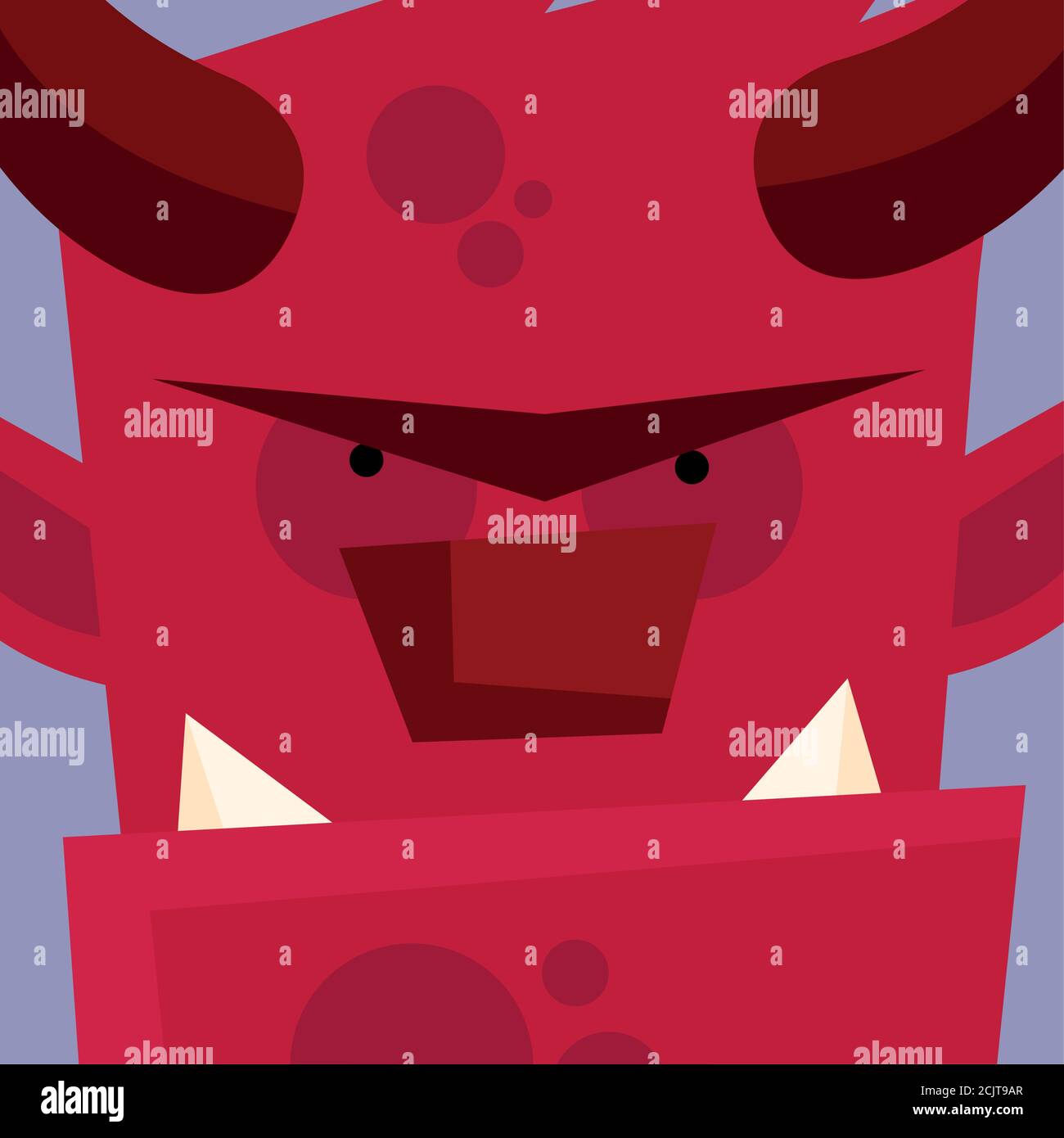 Halloween devil cartoon design, Holiday and scary theme Vector ...