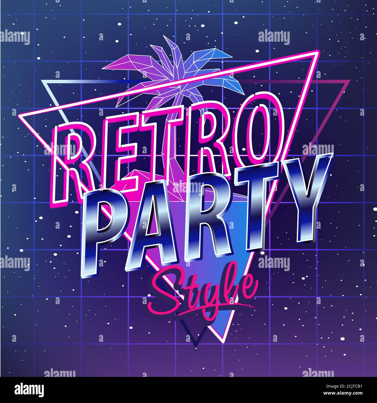 stock vector eighties retro neon style ultra violet vintage style disco ...