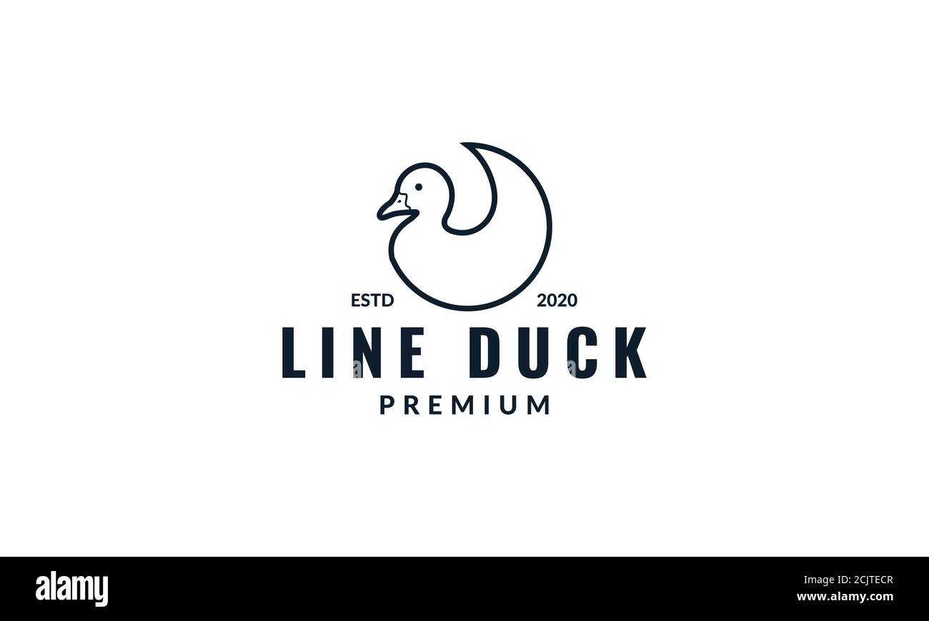 modern goose or duck line toys logo design Stock Vector Image & Art - Alamy
