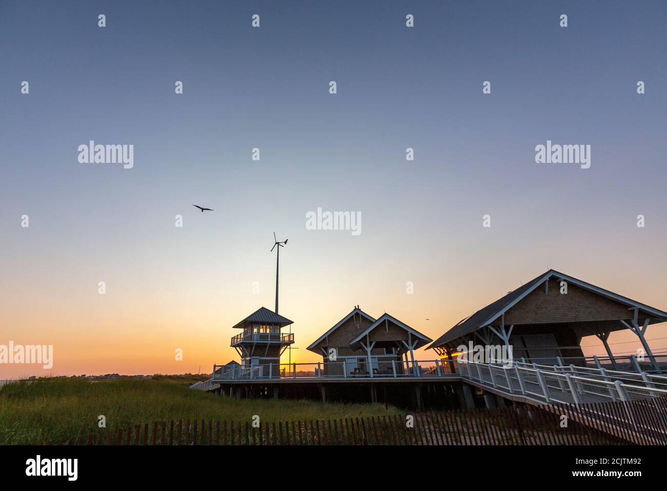 East Matunuck State Beach at sunset, Rhode Island, United States Stock ...