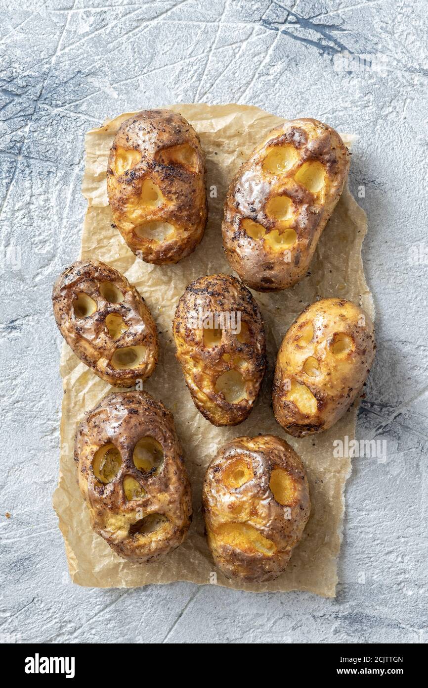 scary potato heads for Halloween Stock Photo - Alamy