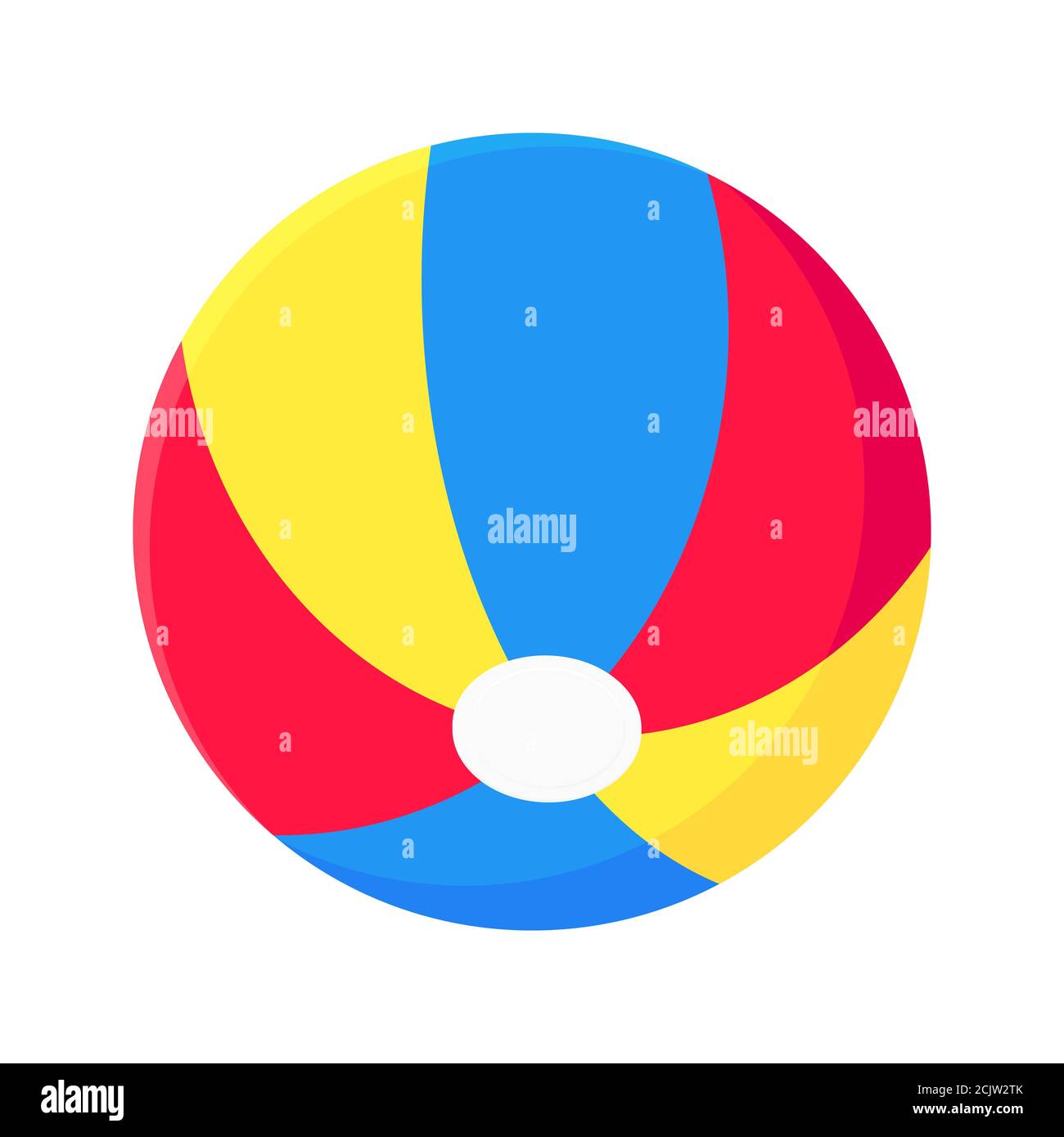 Bouncing beach ball flat style design vector illustration icon sign ...