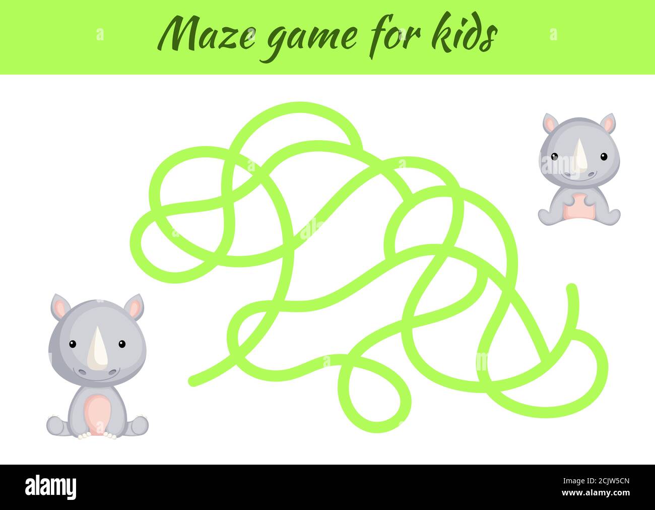 Funny maze or labyrinth game for kids. Help mother find path to baby ...