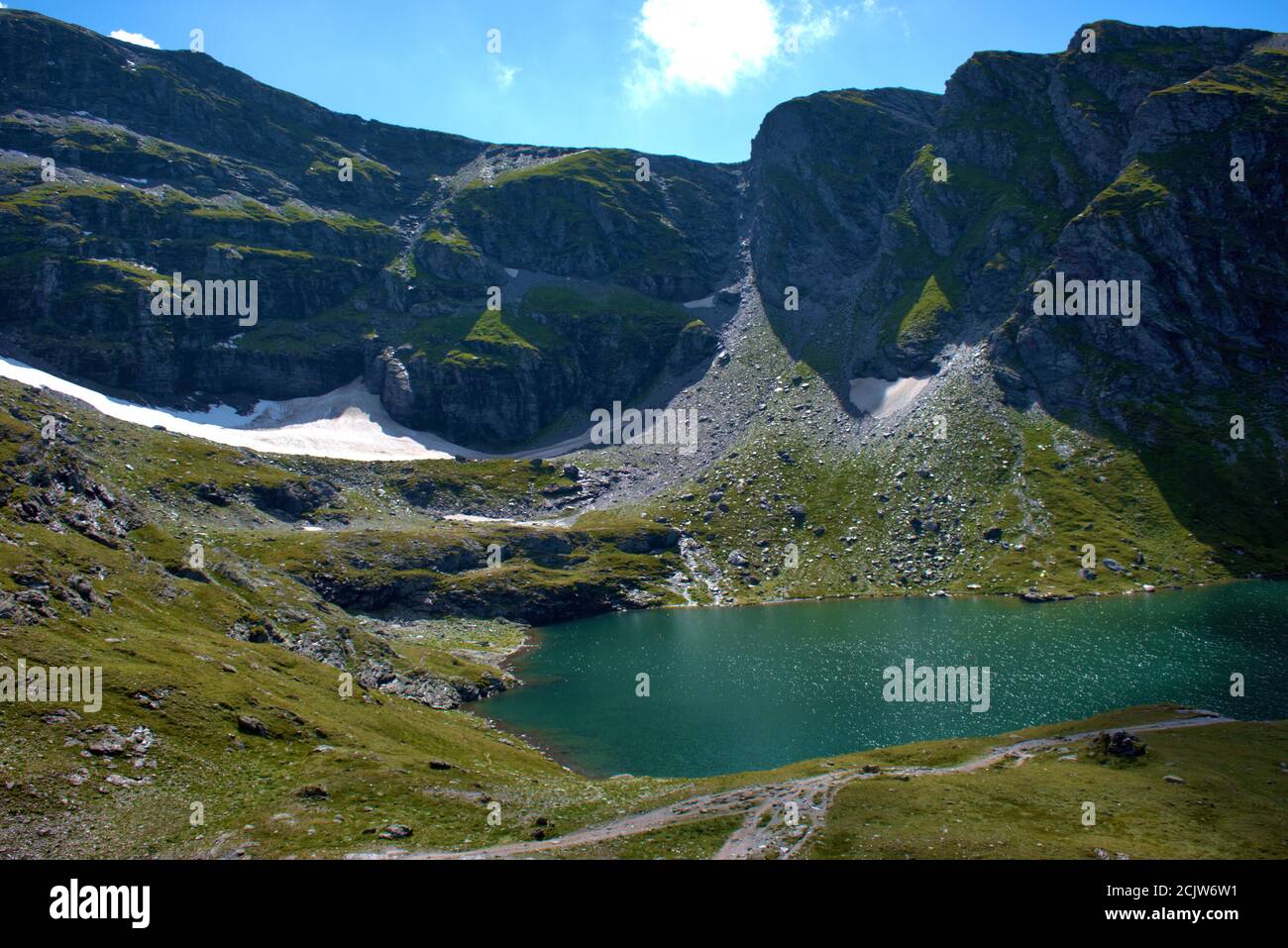 Pretty little lake at mount Pizol in Switzerland Stock Photo - Alamy