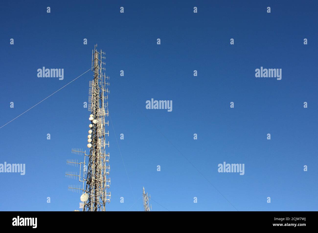 communication, telecommunication and television antennas, positioned ...