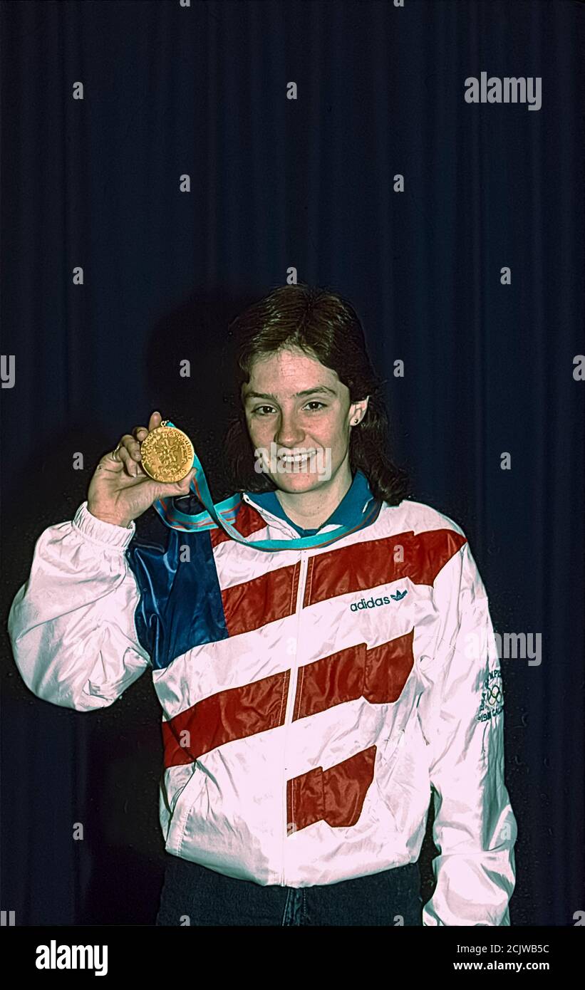 Bonnie blair usa skating gold hi-res stock photography and images - Alamy